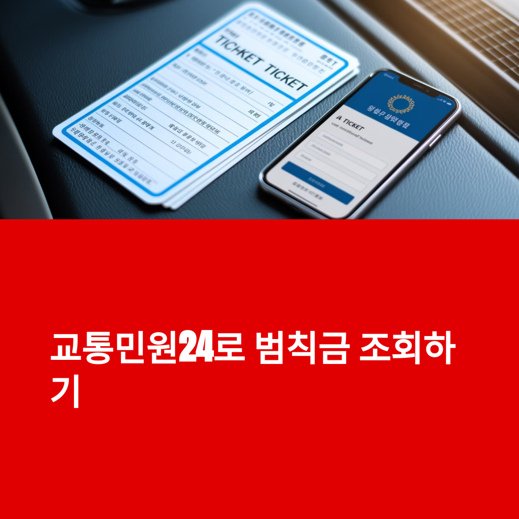 범칙금 납부와 과태료 조회, 교통민원24 전화번호로 한 번에 해결 - TipFlowz