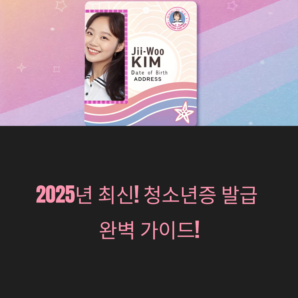 2025년 청소년증 발급 및 재발급 총정리: 사진 규격까지 완벽 안내 - TipFlowz
